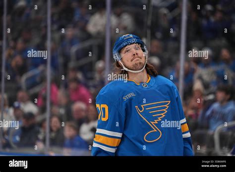 St Louis Blues Oskar Sundqvist Reacts After Missing An Attempt During