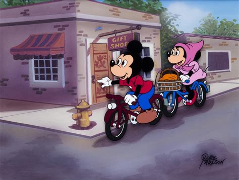 Mickey Mouse Safety Through The Years Mickey And Minnie On Push Bikes