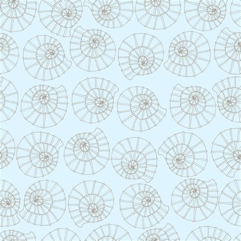 Premium Vector Tropical Underwater World Seashells On The Sea Vector Seamless Pattern Beach
