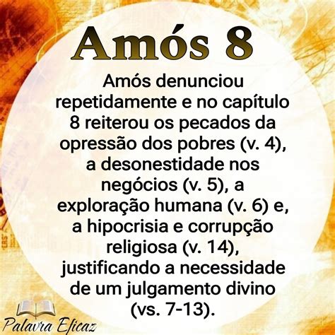 Palavra Eficaz Amós 8 Comentário
