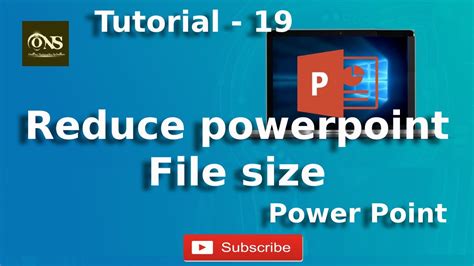 Reduce Powerpoint File Size Tutorial 19 Powerpoint Tutorial YouTube