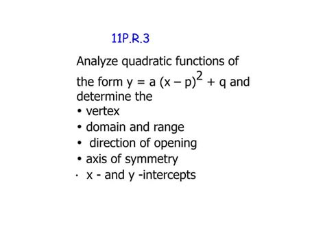 Quadratic Function Graphs2 Ppt