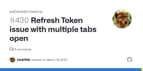 Refresh Token Issue With Multiple Tabs Open · Issue 430 · Authtsoidc