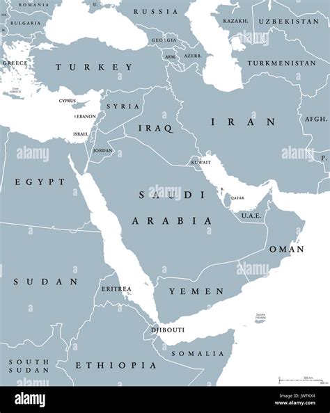 Middle East Map Labeled