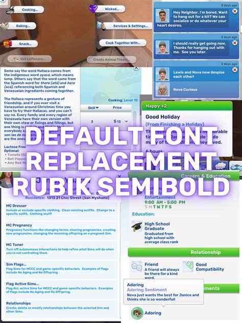 Rubik Semi Bold A Default Font Replacement For The Sims 4 Banyan Sims 4 Sims Sims Mods