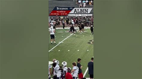 Brayson Albin Touchdown At Te Onepercent Toetheline Motivation Youtube