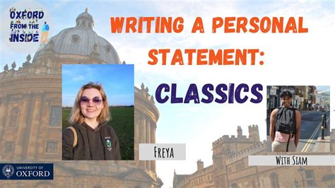 Oxford From The Inside 123 Writing A Personal Statement Classics