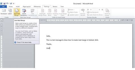 Use Mail Merge In Word 2010 To Create Documents Automatically Using Excel Data Artofit