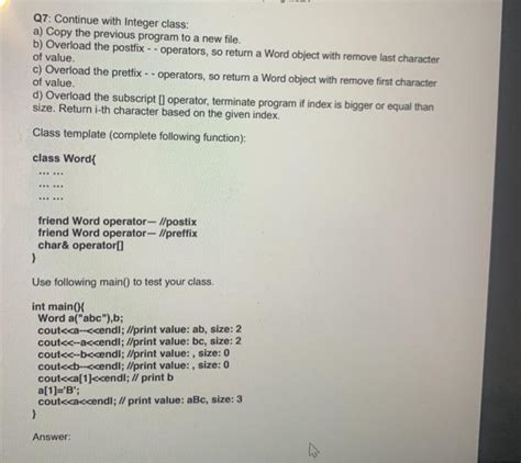 Solved Q6 Continue With Word Class A Copy The Previous