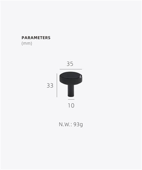 Edge Knurled Solid Brass Circular Knob Luxury Handles