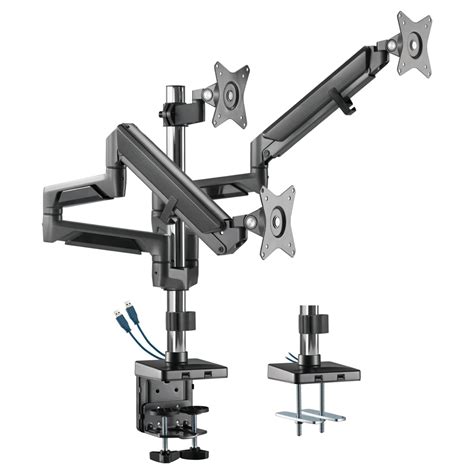 Buy Brateck Ldt37 C036up Mounted Triple Monitor Arm Space Grey Ldt37