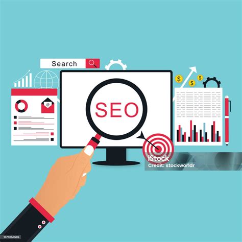 Serach Engine Optimization Stock Illustration Download Image Now 2023 Backgrounds Big Tech