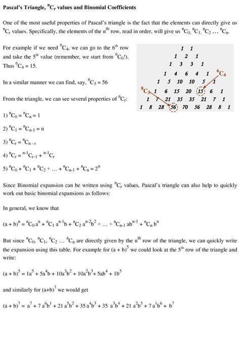 pascal s triangle and combinations cat holics