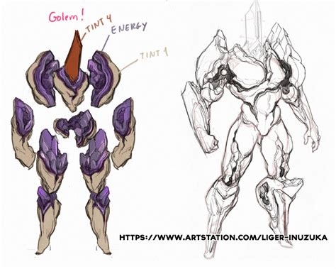 Liger Inuzuka Warframe Atlas Deluxe Skin Contract Concept Art