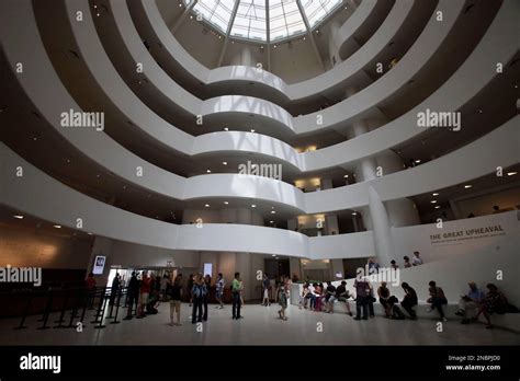 The Interior Of The Solomon R Guggenheim Museum With Its Renowned
