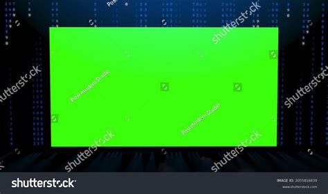 Digital Technology Background Green Screen Mockup Stock Illustration