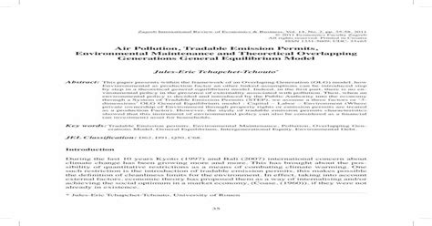 Pdf Air Pollution Tradable Emission Permits Environmental Dokumen