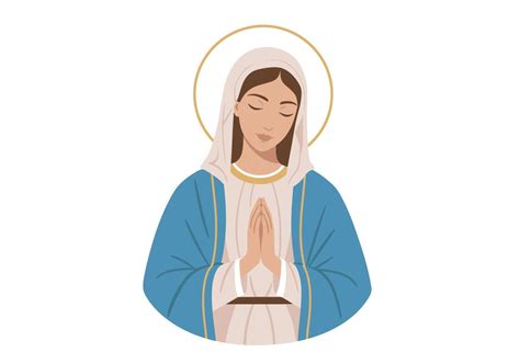 The Virgin Mary Is Praying In Prayer 68915399 Vector Art At Vecteezy