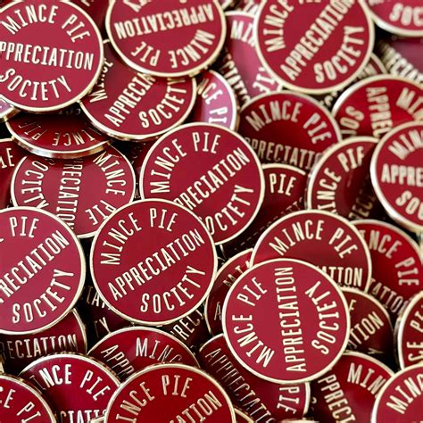 Mince Pie Appreciation Society Burgundy Enamel Pin The Every Space