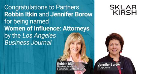 Jeffrey Sklar On Linkedin Sklar Kirshs Jennifer Borow And Robbin Itkin Named Los Angeles Women Of…