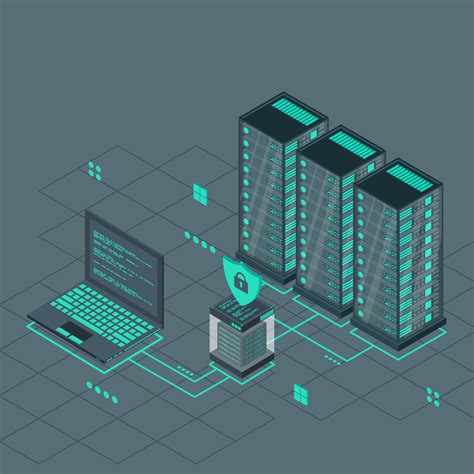 Technology Isometric Design For Quantum Computer Blockchain Server