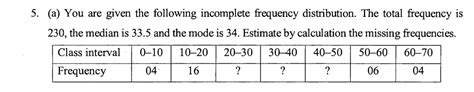 Solved 5 A You Are Given The Following Incomplete Chegg