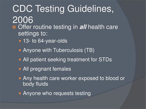 Cdc Hiv Guidelines Testing At Bruce Moreno Blog