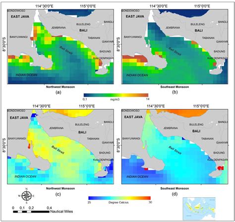 Spatial Distribution Of A B Chl A And C D Sst In The Northwest And
