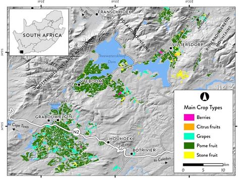 The Spatial Distribution Of The Main Crop Types Planted In