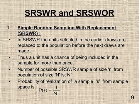 simple random sampling pdf