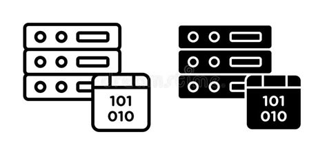 Master Data Icon Set Data Management Server Vector Symbol Database Business Icon Stock Vector
