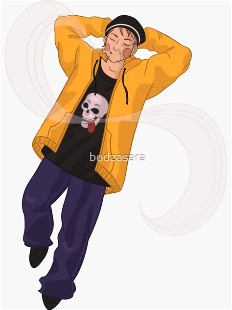 Breaking Bad Jesse Pinkman Smoking Sticker For Sale By Bodzasara