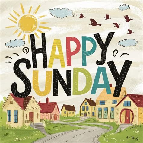 A Poster For Happy Sunday With A Happy Sunday Premium Ai Generated Image