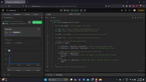 Day 12 Of The Leetcode 100 Dsa Challenge Success Solved “squares