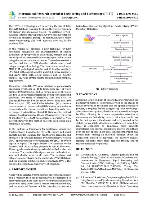 A Survey Paper On Detection Of Voice Pathology Using Machine Learning Pdf