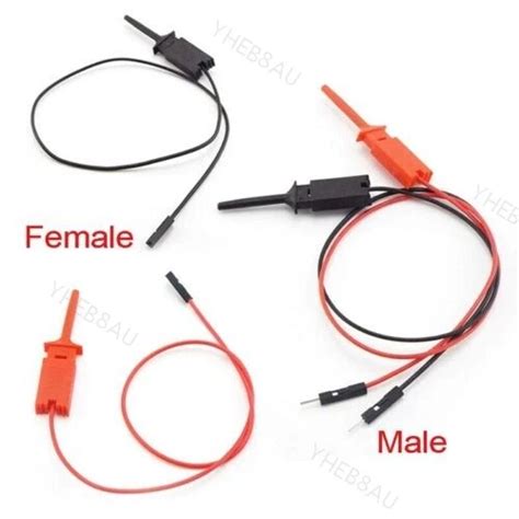 Test Hook Clip Male Female Cable Connector Testing Equipemnt Hook For