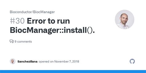 error to run biocmanager install · issue 30 · bioconductor biocmanager · github