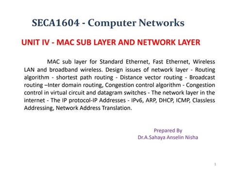 unit iv mac sub layer and network layer 2 pptx