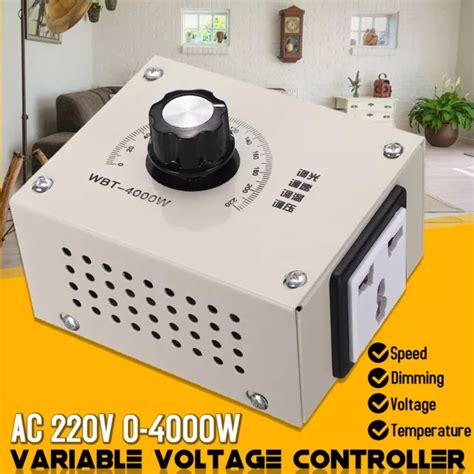 Ac 220v 4000w Variable Voltage Regulator Speed Motor Fan Dimmer Temp
