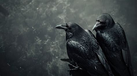 Free Photo Dark Scene Of Crows Outdoors