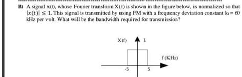 B A Signal Xt Whose Fourier Transform Xf Is Shown In The Figure