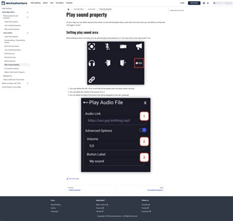 Play Sound Property Workadventure Documentation Pdf Social Information Processing Computing