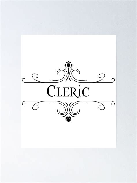 Cleric Class Poster For Sale By Jassoeden Redbubble