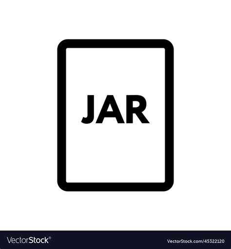 Jar File Icon Line Isolated On White Background Vector Image