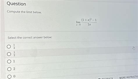 solved questioncompute the limit