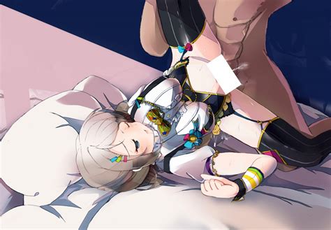 Watanabe You Love Live Love Live Sunshine 1boy 1girl Bed Blue