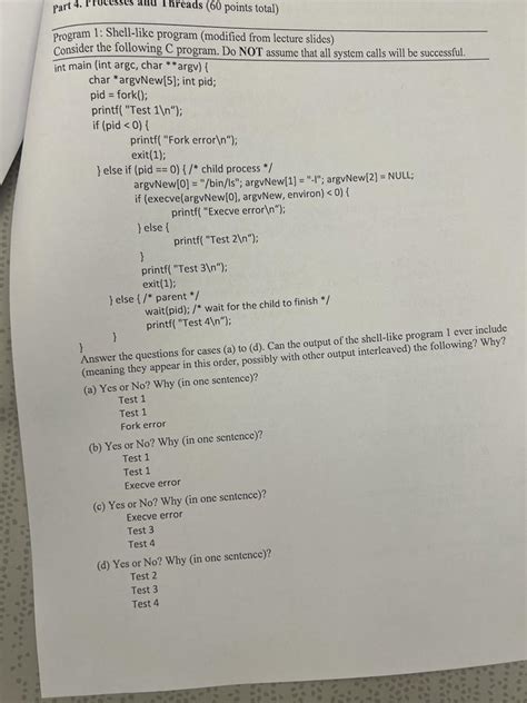 Solved Program 1 Shell Like Program Modified From Lecture