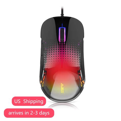 Ajazz Aj358 Rgb Lightweight Gaming Mouse Translucent Led Backlit