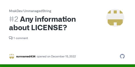 Any Information About License · Issue 2 · Mrakdevunmanagedstring
