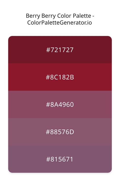 Berry Berry Color Palette Hex Rgb And Design Inspiration